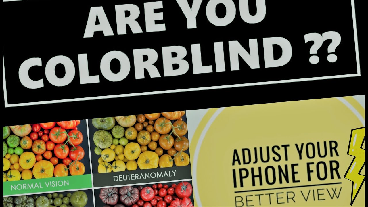 Colorblind?? ADJUST your iPhone + Easy color filter. - YouTube