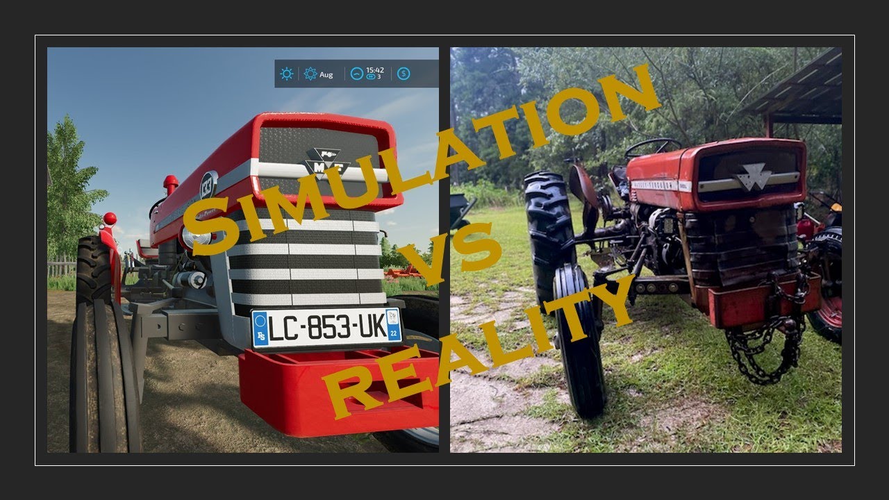 Simulation vs real life | Farm Sim 22 #mf135 #farmsim22 #simulator ...