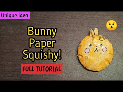 DIY BUNNY PAPER SQUISHY 😱 | Unique craft idea | DIY paper squishy FULL ...