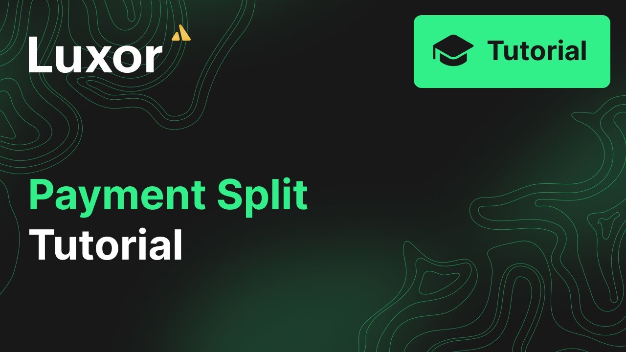 Luxor Mining Pool - Payment Split Tutorial - YouTube