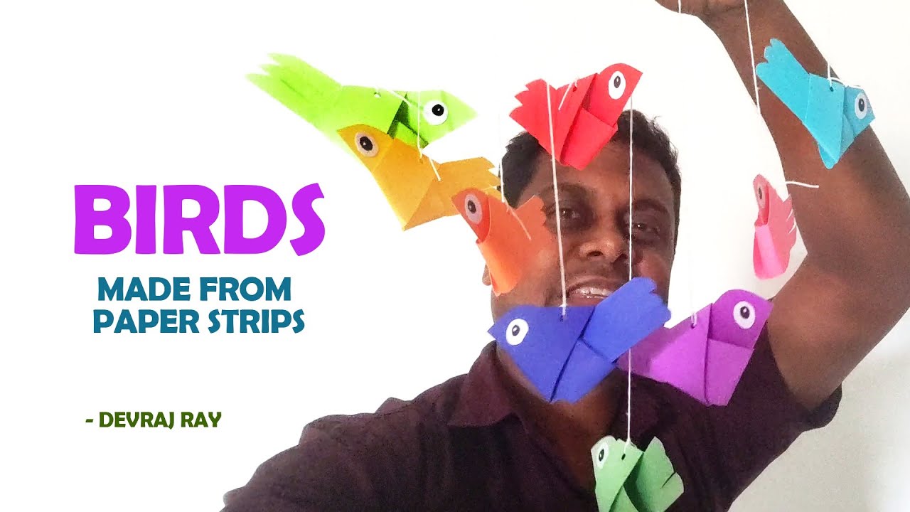 Birds made from Paper Strips - Devraj Ray - YouTube