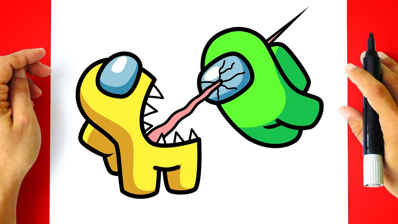 How to DRAW AMONG US IMPOSTOR vs CREWMATE - YouTube