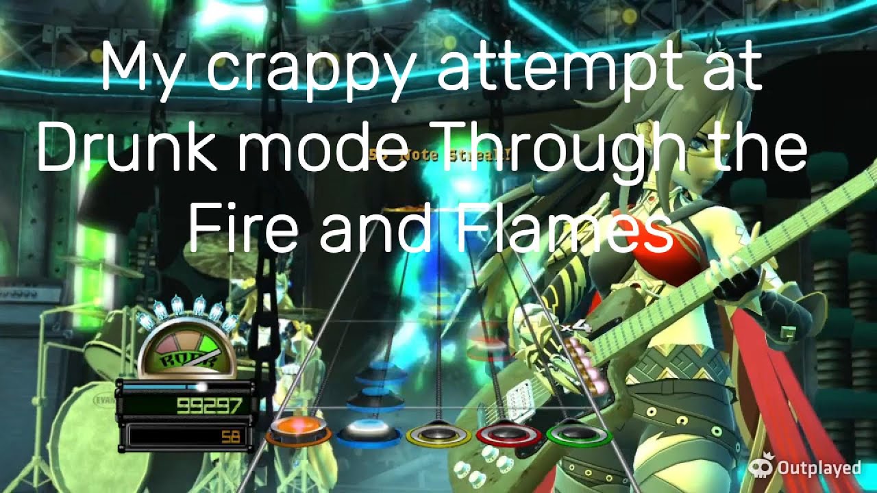 Drunk mode Through the Fire and Flames but i suck - YouTube