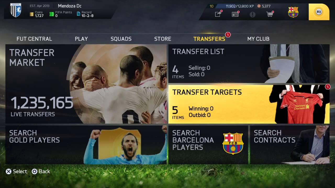 FIFA 15 FUT Hub (In Menus) - YouTube