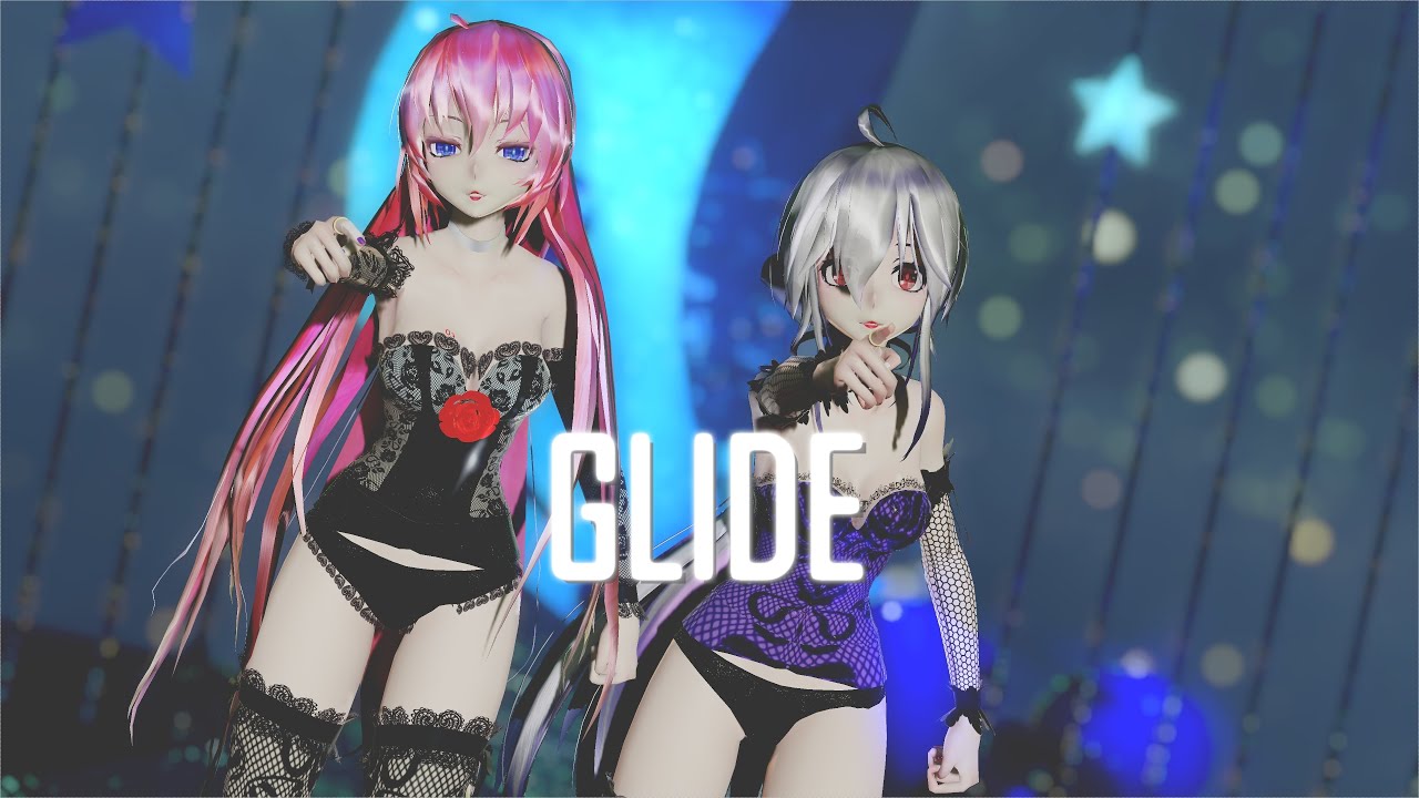 【MMD】GLIDE - TDA LINGERIE-DRESS Haku & Luka【4K/60fps】 - YouTube