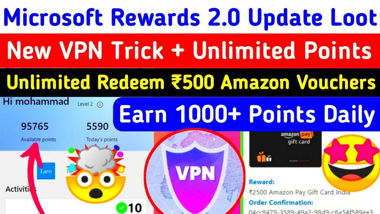 Microsoft Rewards Unlimited Points | Best VPN for microsoft Rewards ...