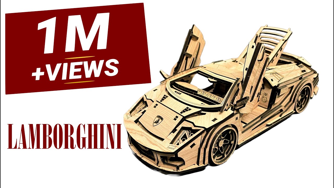 DIY lamborghini car - laser cutting lamborghini - wooden lamborghini ...