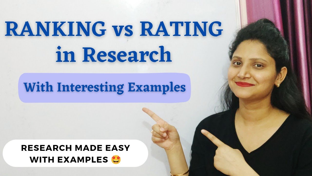 33. RANKING vs RATING | SORTING & CHOICE Technique | Explained with ...