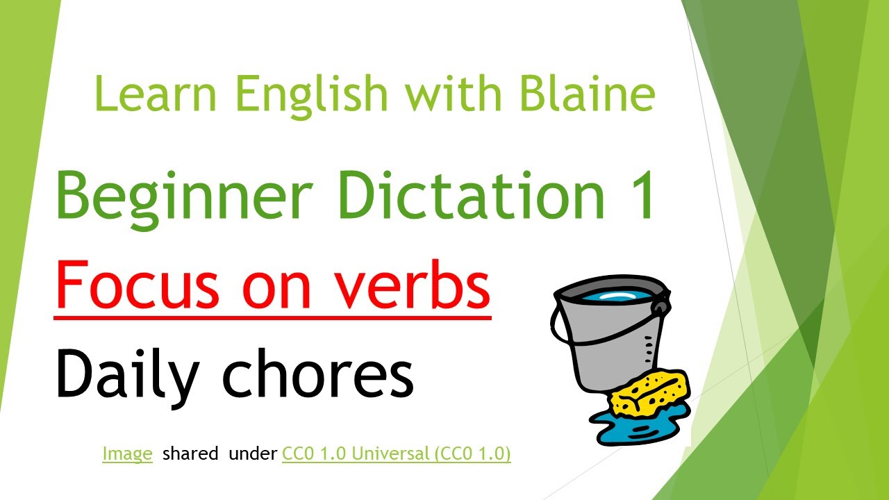 Beginner dictation 1 - YouTube