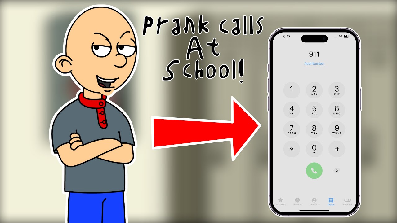 Classic Caillou Prank calls 911 at School/Grounded - YouTube
