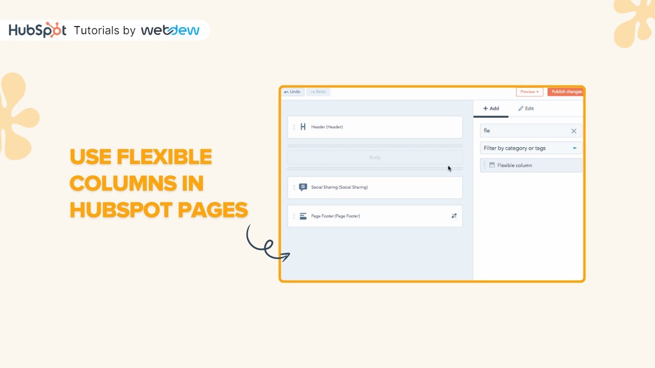 How to use flexible columns in HubSpot pages - YouTube