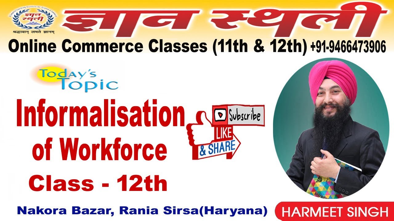 Informalisation of Workforce || Class - 12th - YouTube