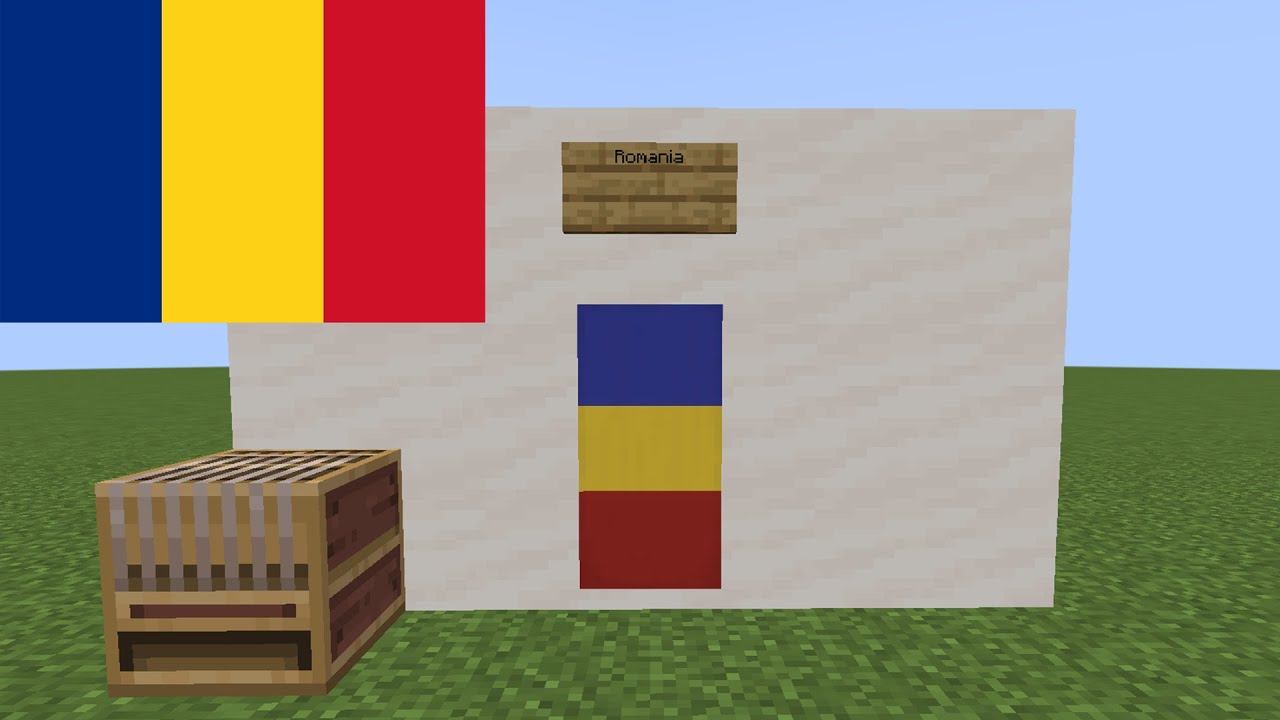 How to Make Romania's Flag in Minecraft - YouTube