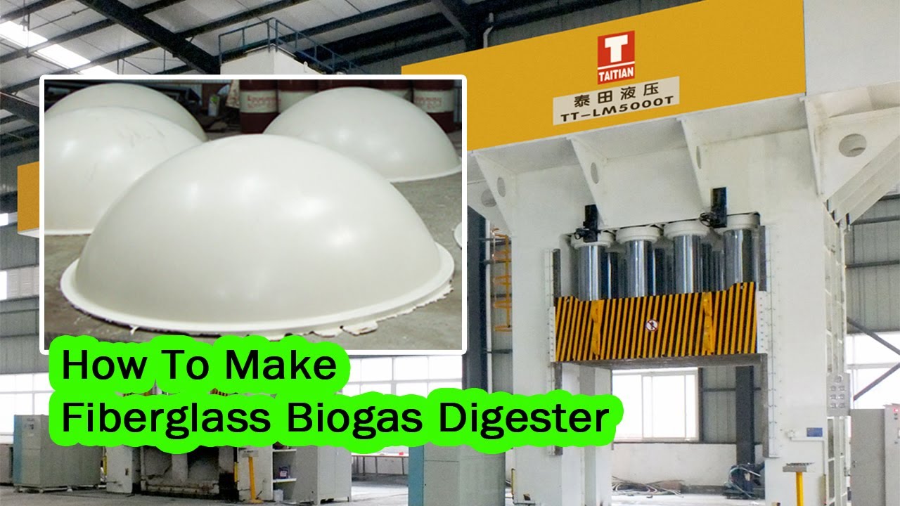 Fiberglass biogas digester/Methane Tank - YouTube