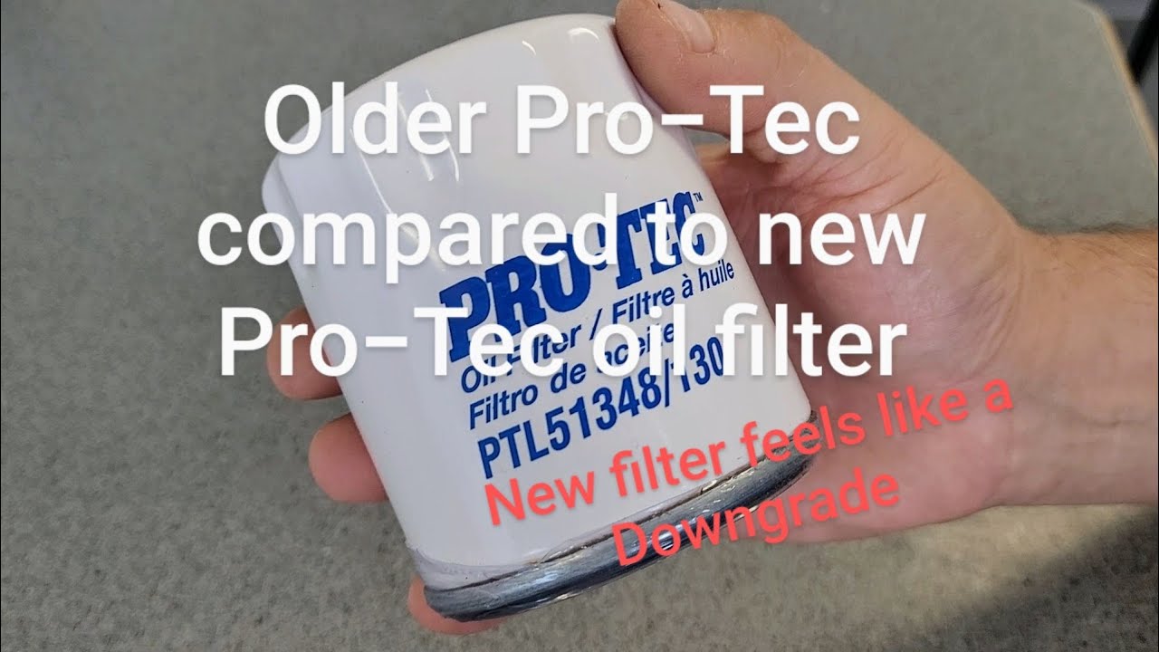 Protec oil filter old vs. new review - YouTube