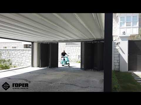 Movable Facade Systems | Alaçatı Project - Motorized Sliding Folding Garage Door