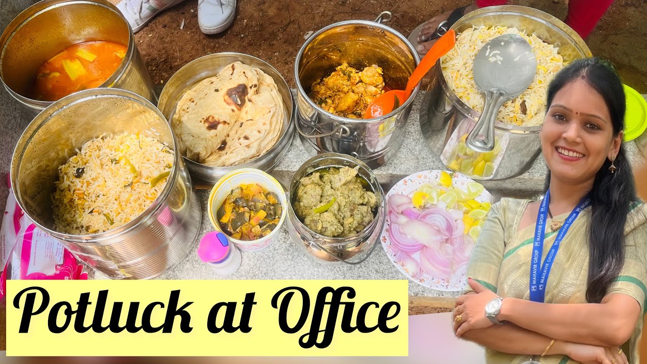 Potluck at office | Memories | Lunch time | Non Veg Party | chapati ...