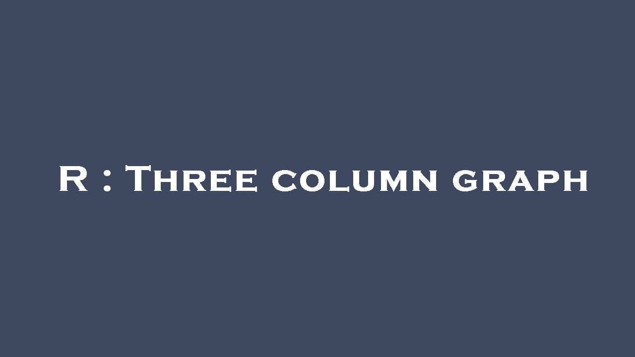 R : Three column graph - YouTube