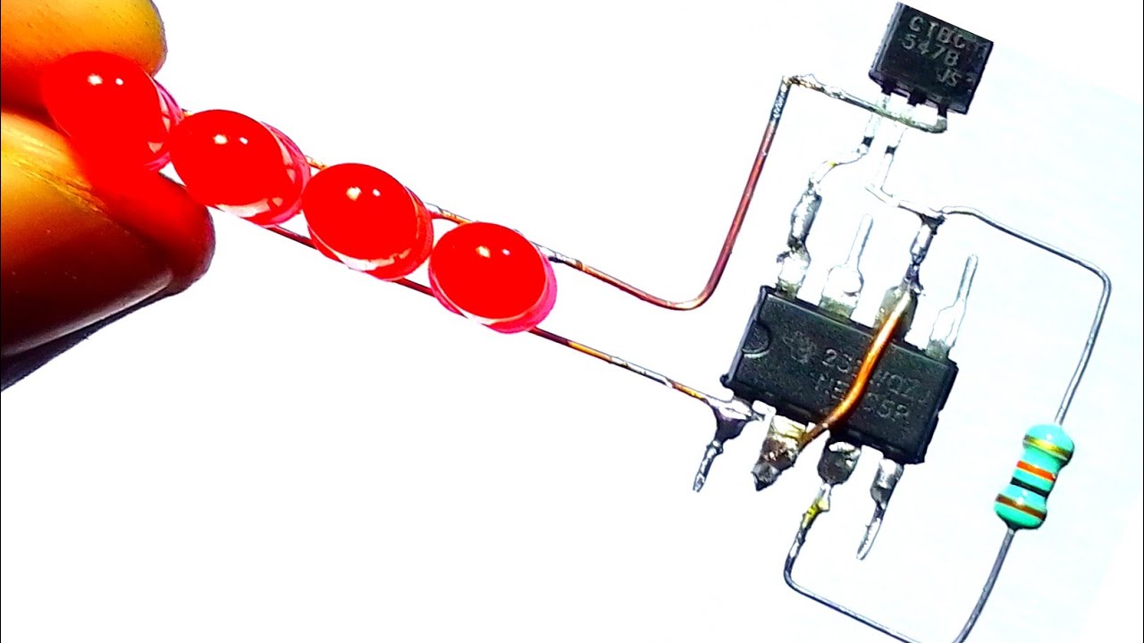Breathing LED Light Circuit || Using BC547 Transistor And NE555 IC ...