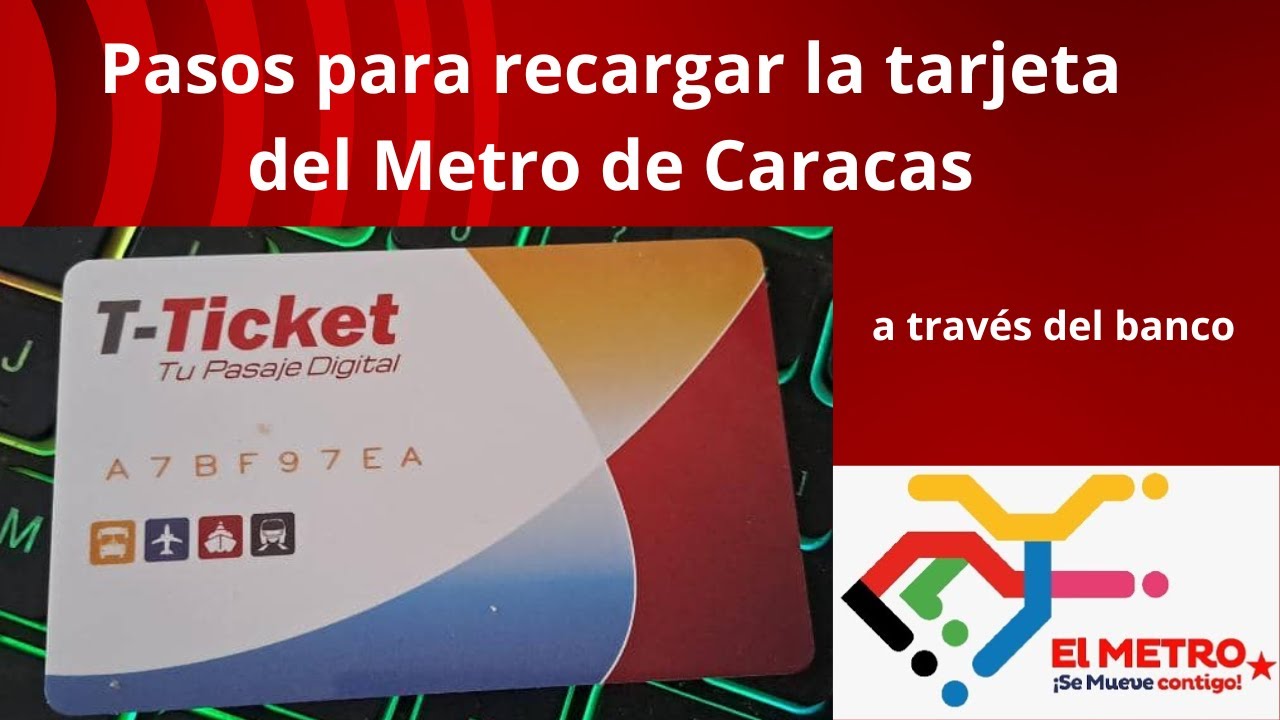 Como recargar tarjeta del metro de caracas por el banco - YouTube