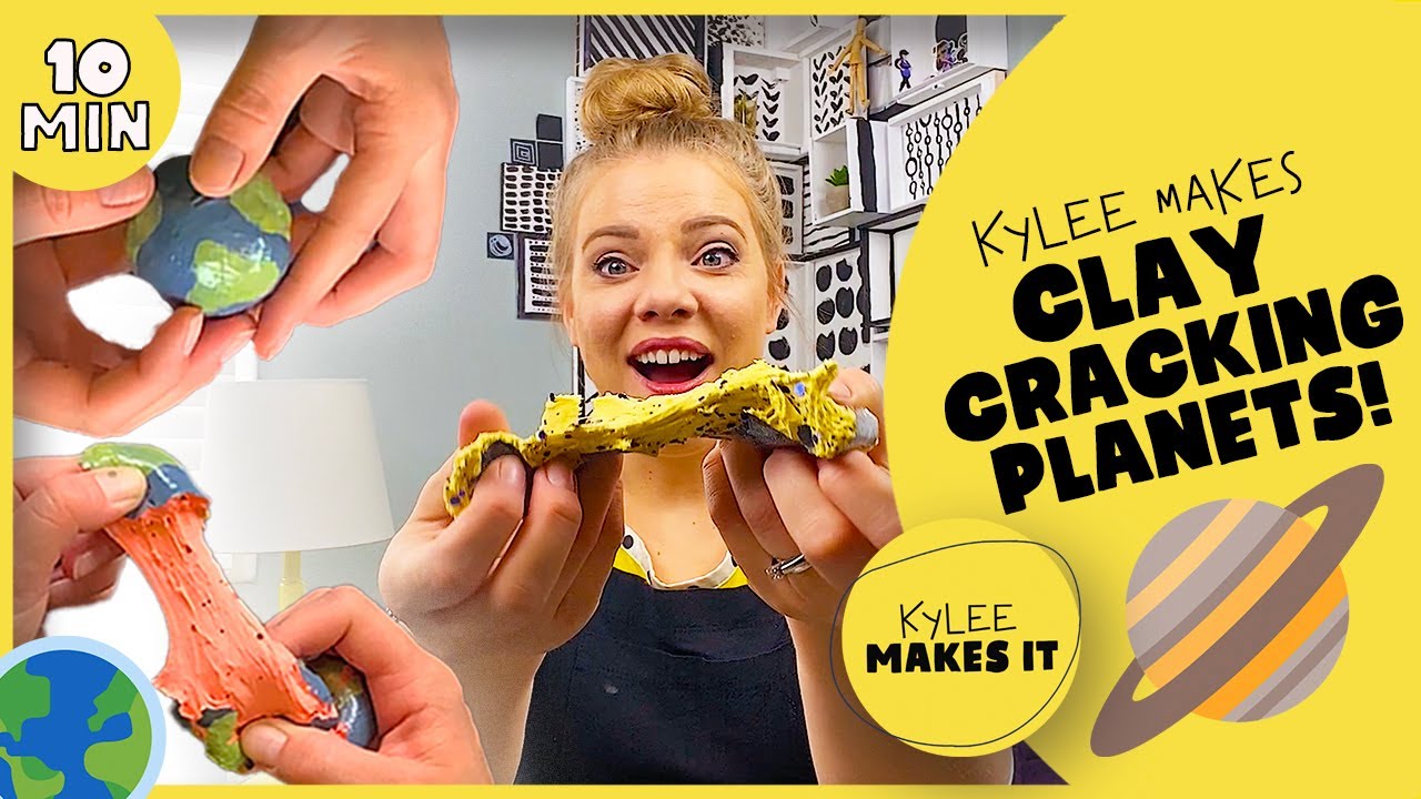 Kylee Makes Clay Cracking Planets! | Make Your Own Solar System Fidgets ...