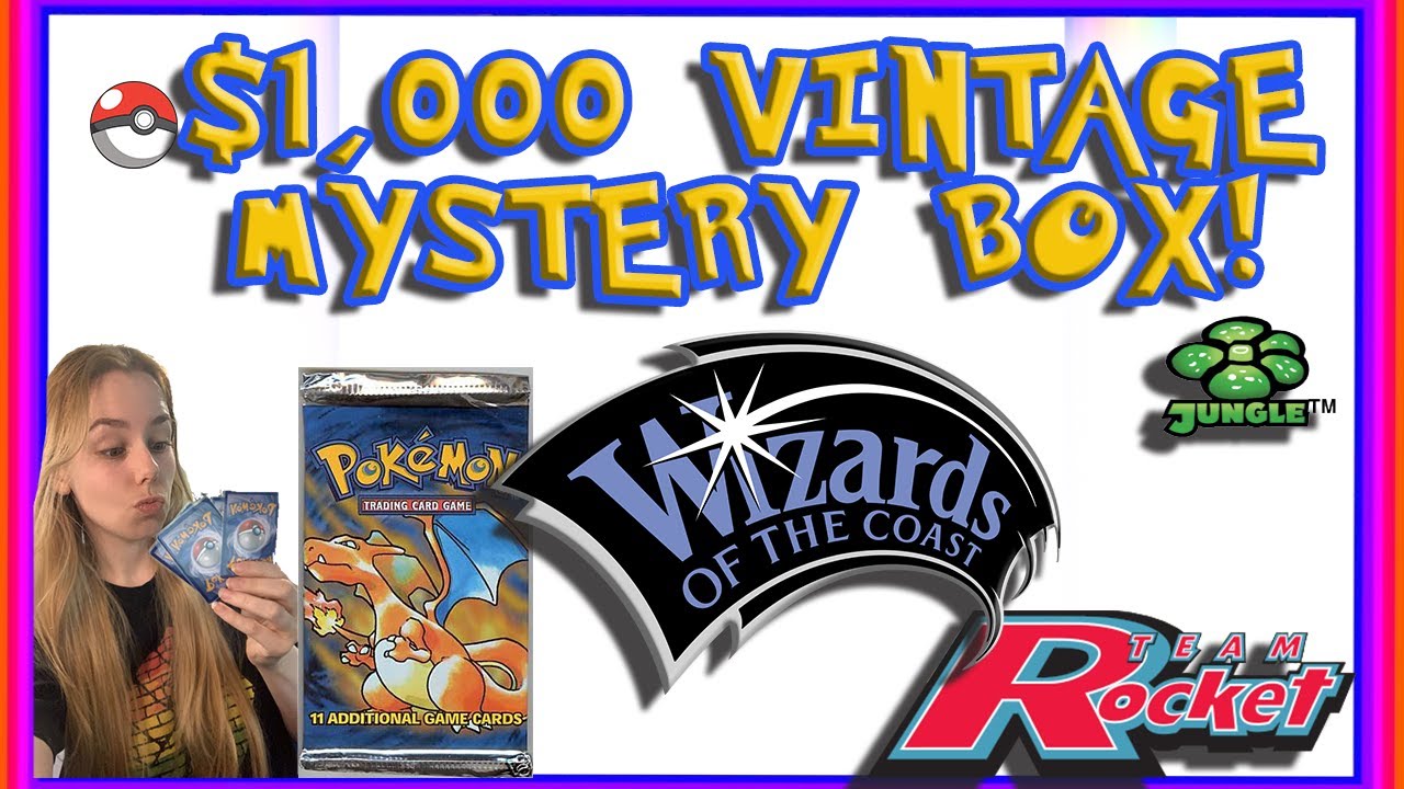 $1000 VINTAGE POKEMON MYSTERY BOX OPENING PART 1 (1K SUB CELEBRATION ...