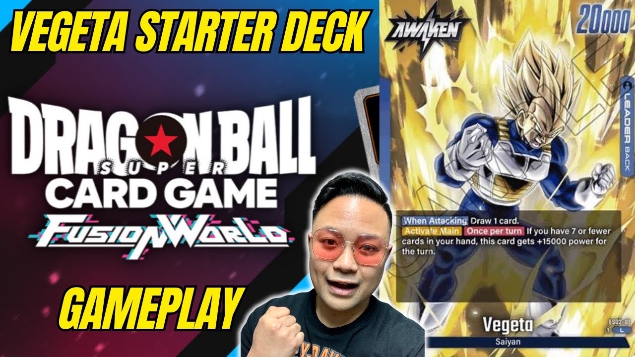 Vegeta Starter Deck Gameplay! Dragon Ball Super Fusion World Digital ...