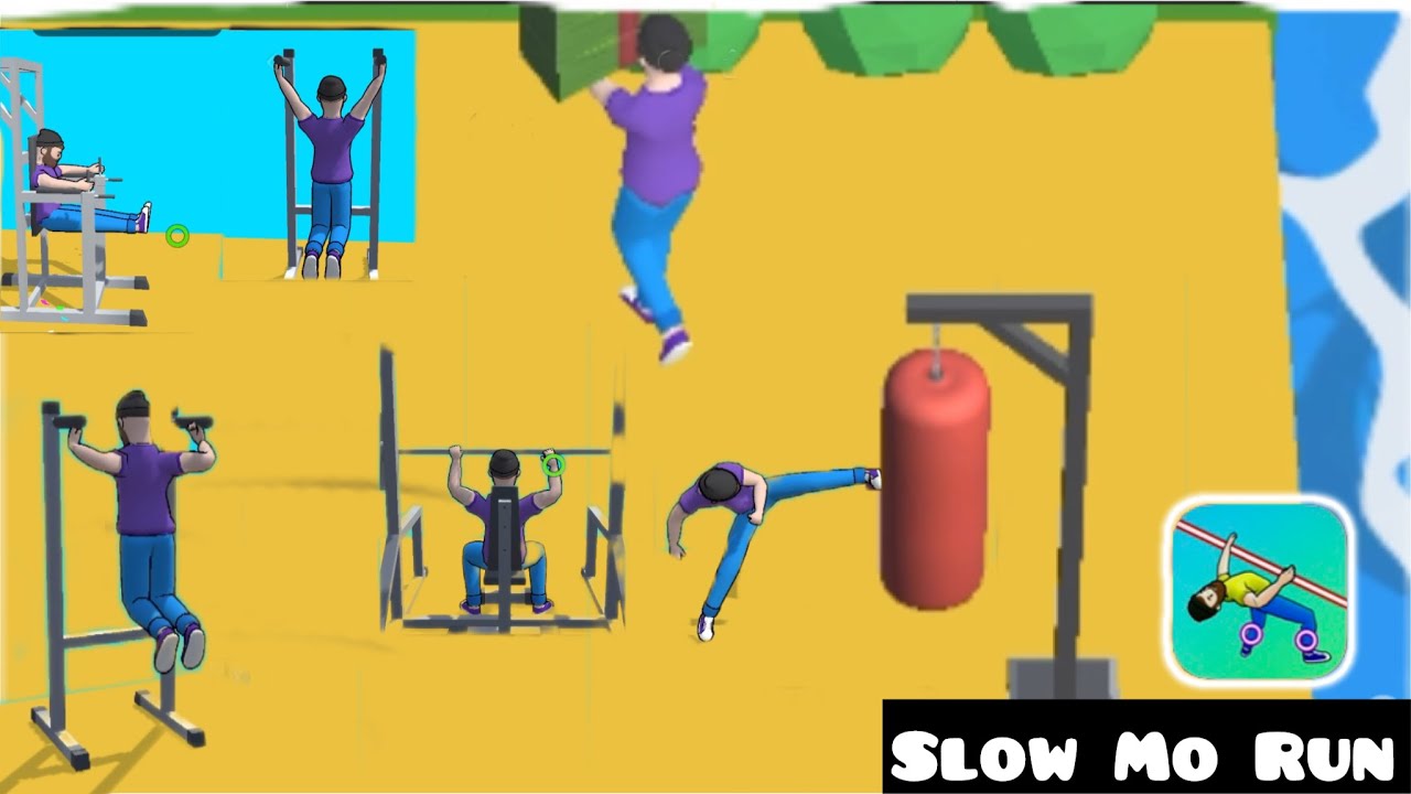 SLOW MO GYM HARD WORKOUT GAMEPLAY || slow Mo run gameplay || Slow Mo ...