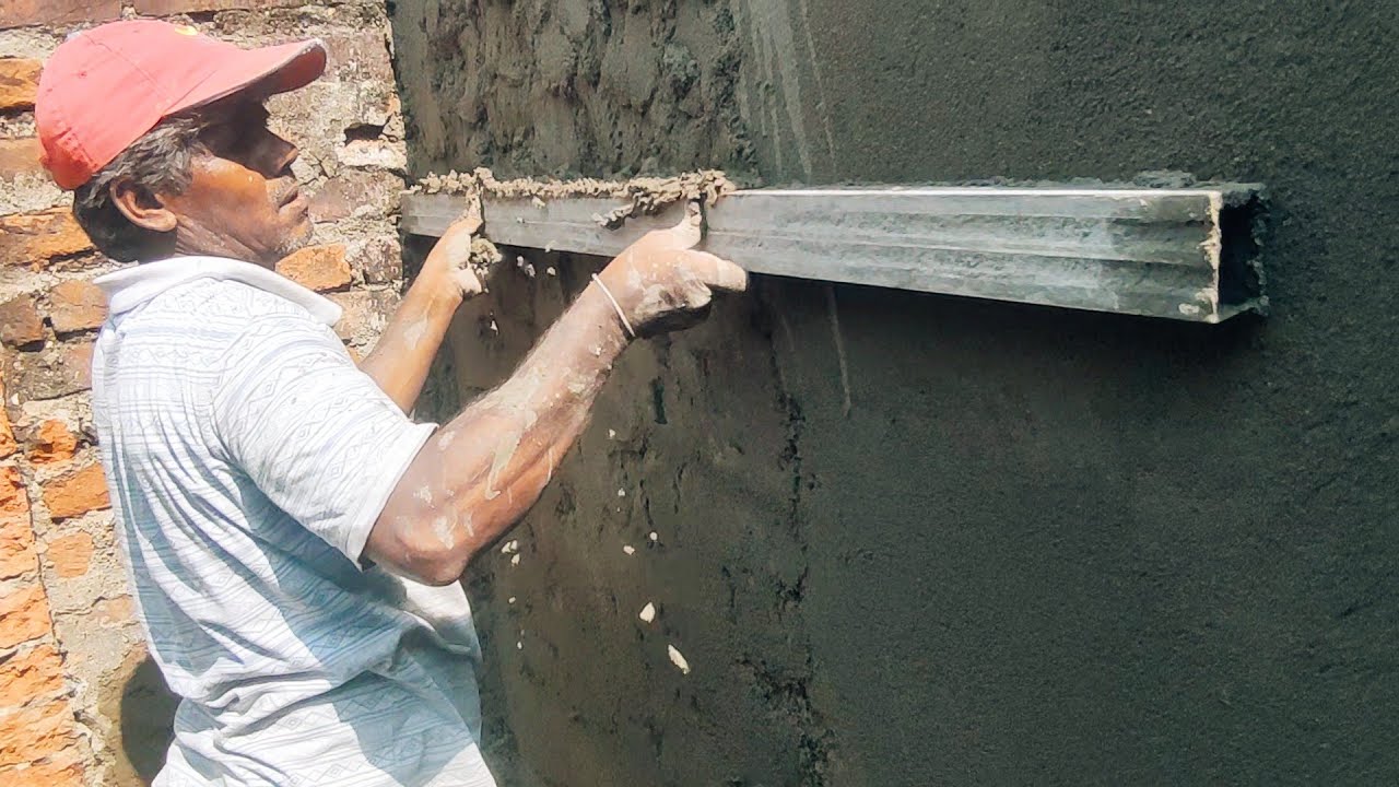 Wall plastring Amezing skills। Old Man Plaster on old wall plastring ...
