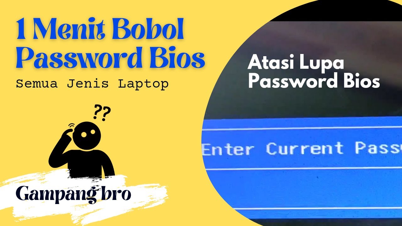 Cara mengatasi Lupa Password Bios | Semua jenis Laptop - YouTube