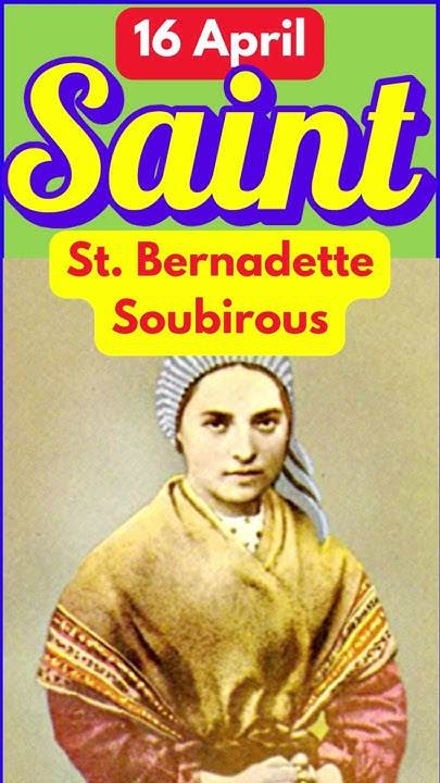 Patron saint for April 16 - St Bernadette Soubirous #catholicsaint # ...