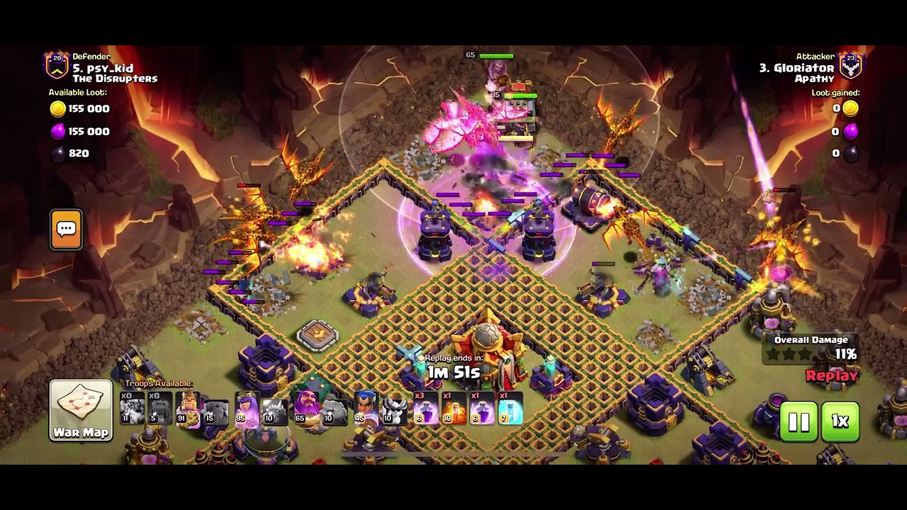 Clash of Clans | first Warden Fireball use and got the 3 stars ⭐️ ⭐️ ⭐️ ...