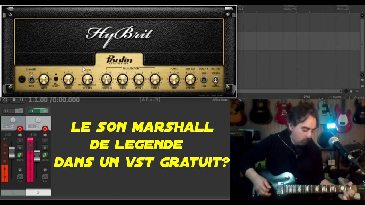 Rétro Test Plugin VST Amp Guitar Hybrit by Poulin - YouTube