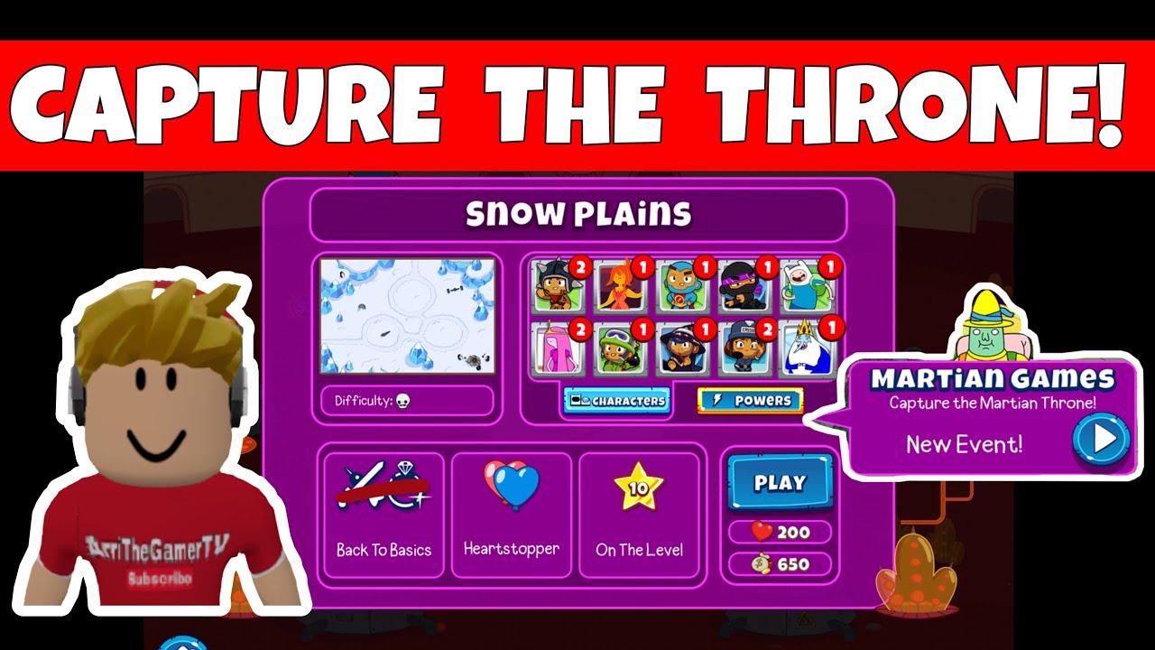 SNOW PLAINS! Adventure Time TD Martian Games! Capture the Throne - YouTube