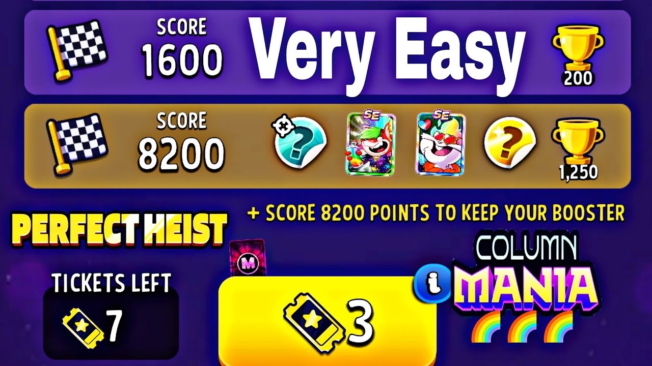 column mania rainbow solo challenge | match masters | 8200 score - YouTube