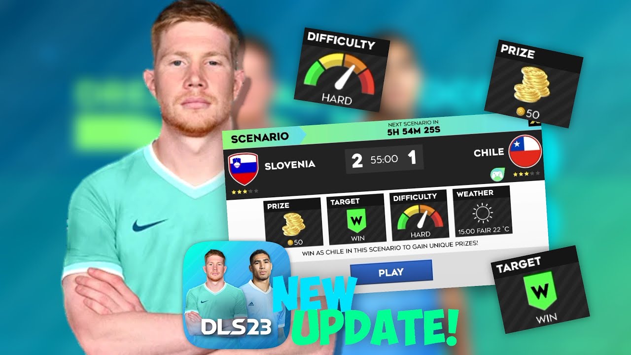 DLS23 New Update! New Amazing Feature! | Scenario Mode In Dream League ...