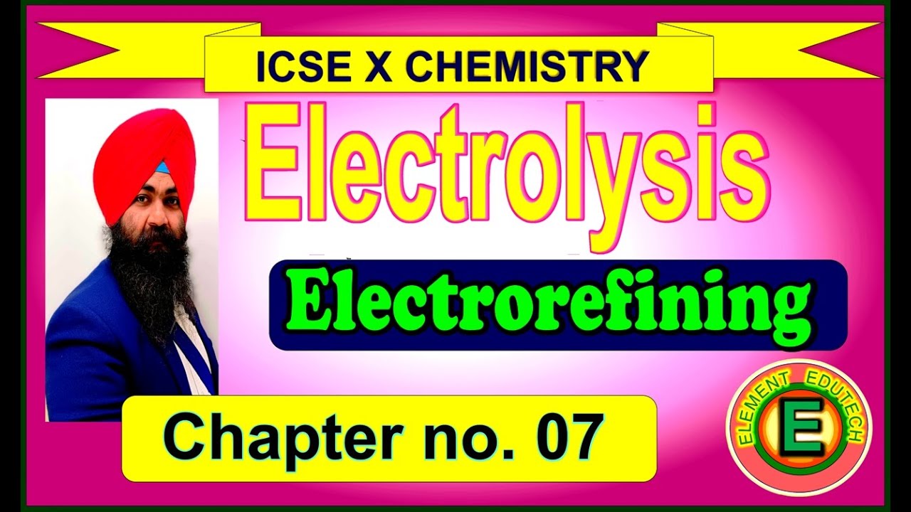 Electrorefining class 10 ICSE ,Chemistry ,Chapter Electrolysis session ...