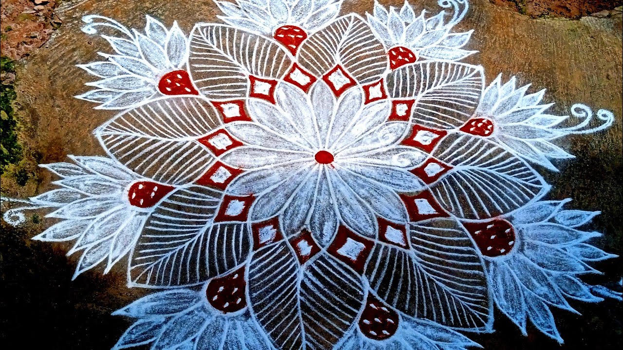 vaigasi madham traditional special friday freehand rangoli/ padi ...