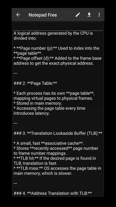 Paging Hardware with TLB in Operating System | Address Translation Explained - YouTube