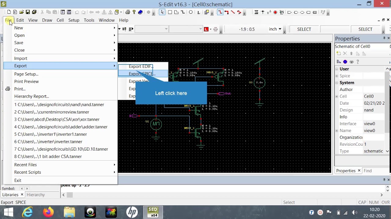 Nand Schematic and layout design using Tanner - YouTube