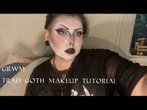 GRWM! First time trying trad goth makeup - YouTube
