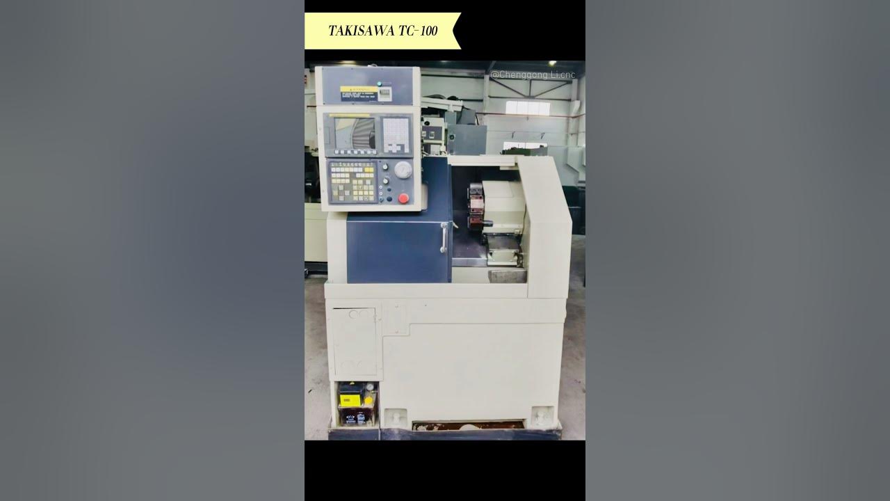 TAKISAWA TC-100 CNC lathe - YouTube