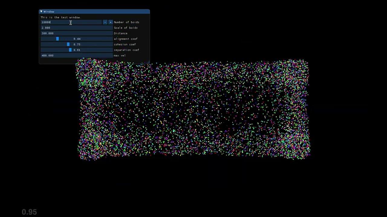 Boids Python: pyglet, numba and imgui - YouTube