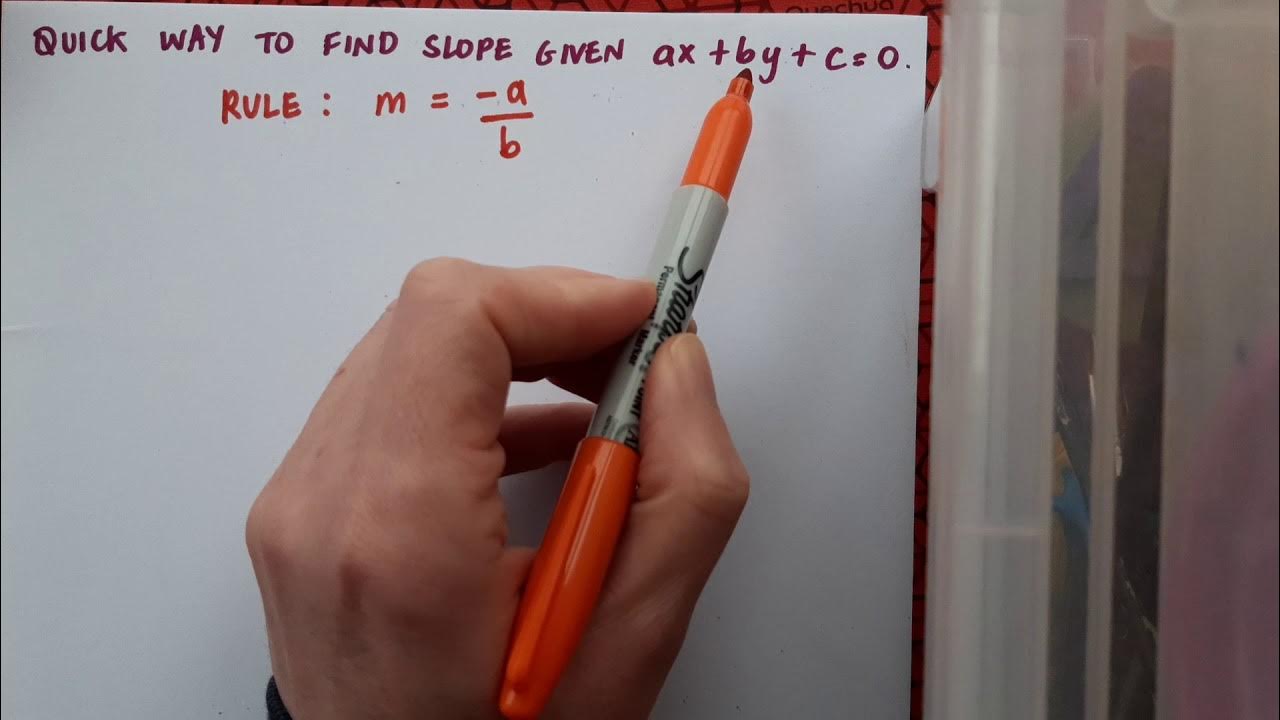 Writing ax+by+c=0 as y=mx+c - YouTube