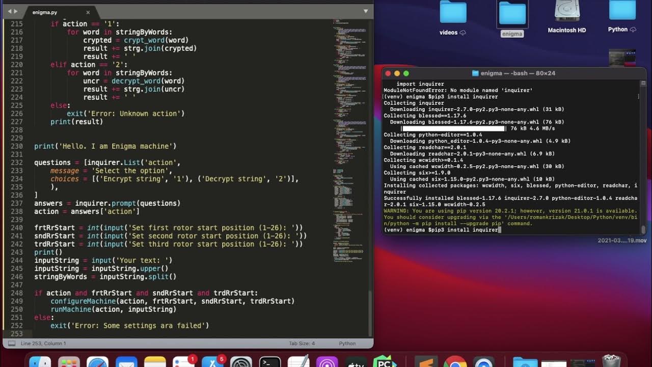Шифровальная машина Enigma на Python (Часть 2) - YouTube