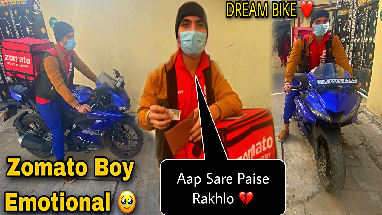 Zomato Delivery Boy Ride My Bike ️ R15 V3 | Zomato Boy Emotional 🥹 | A ...