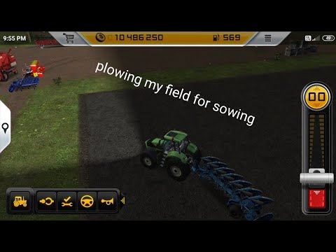 Fs14 plowing field for sowing new crop - YouTube