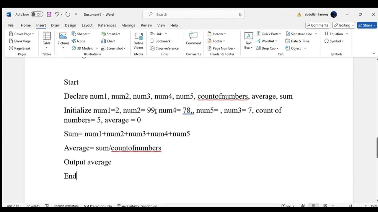 How to write a Pseudocode | Lecture 1 | FAST NUCES - YouTube