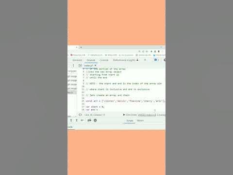 Learn how Slice() method works in javascript | #ytshorts #shorts # ...