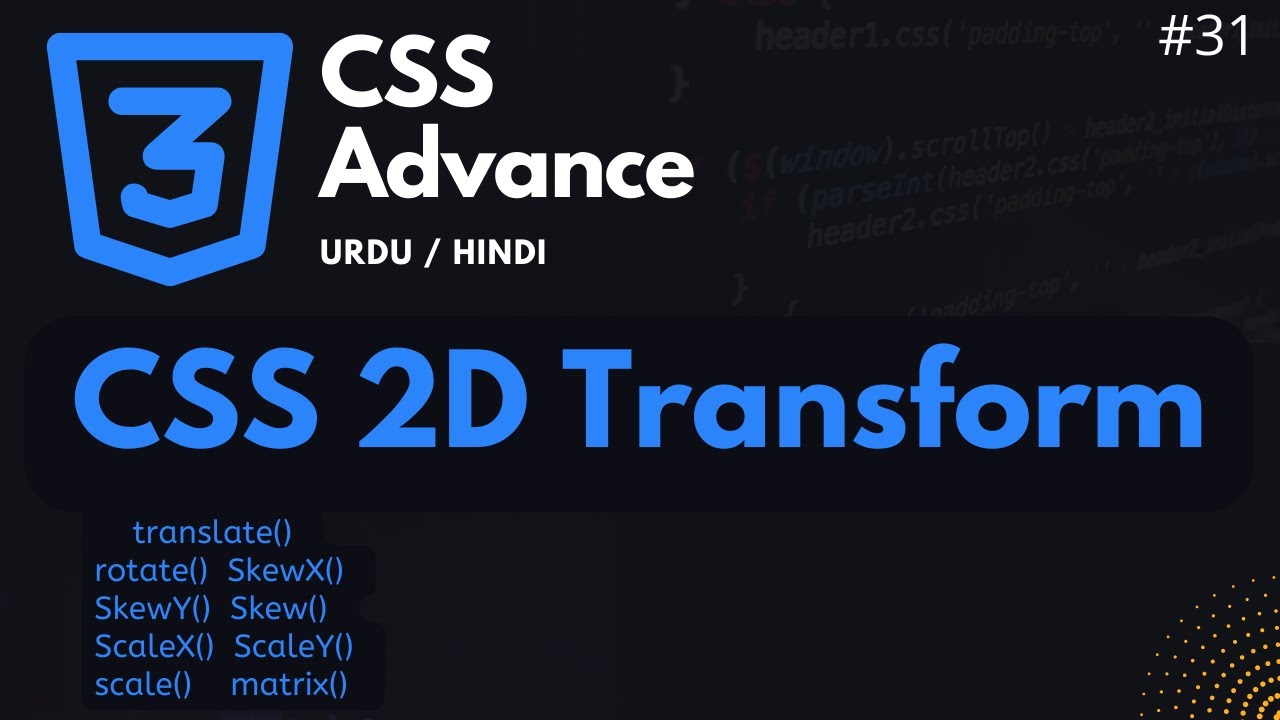 Css 2d Transform Tutorial In Urdu Hindi Lecture 31 Youtube
